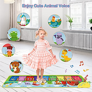 JOW Toys for 1 2 3 4 5 Years Old Girls Boys, Toddlers Musical Mat Touch Playmat, Baby Piano Mat Musical Toys Early Educational Toys Gifts for Baby Toddlers