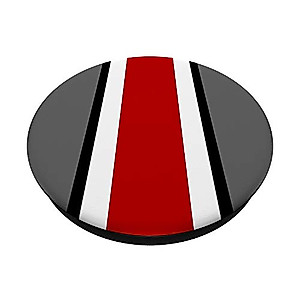 Ohio, Home State Pride, Red and Gray Striped PopSockets PopGrip: Swappable Grip for Phones & Tablets