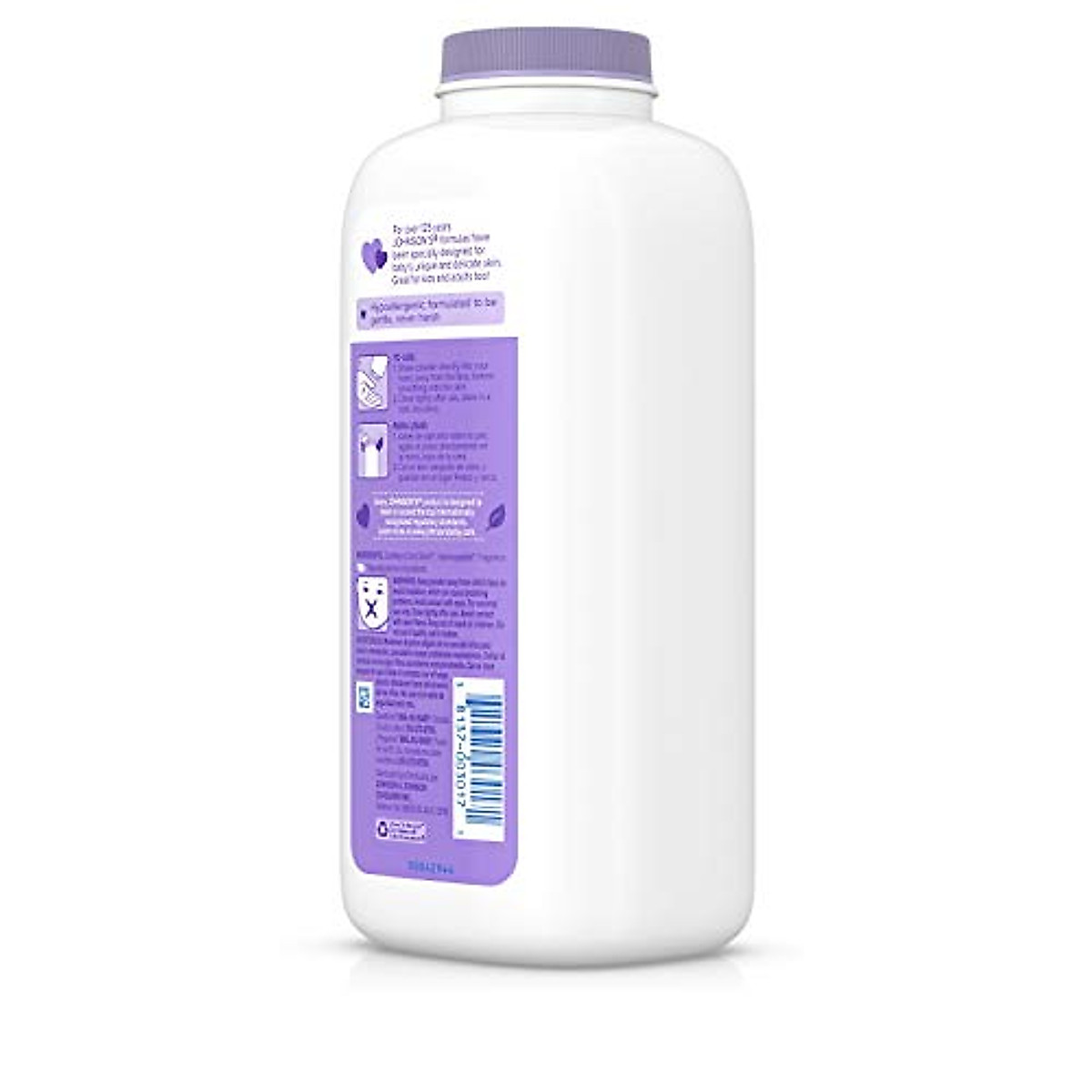 Johnson's Lavender Baby Powder with Naturally Derived Cornstarch, Hypoallergenic and Paraben Free, 15 oz