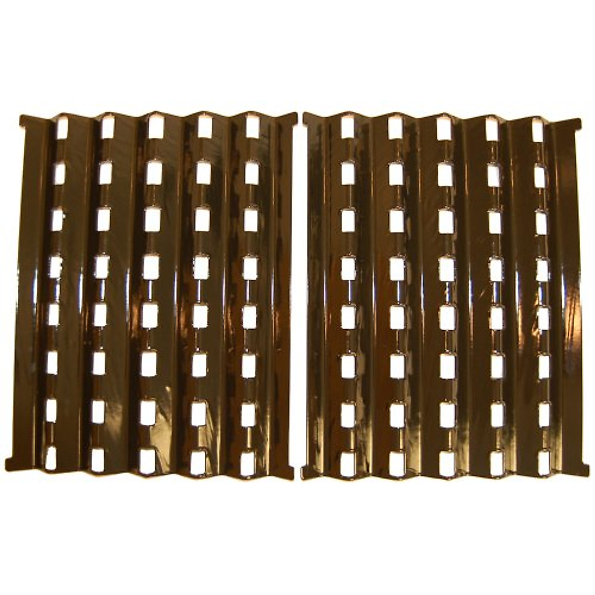 Music City Metals 90262 Porcelain Steel Heat Plate Replacement for Select Brinkmann Gas Grill Models, Set of 2