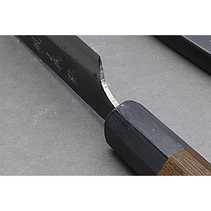 Yoshihiro Aogami Super Blue High Carbon Kurouchi Petty Kiritsuke Utility Knife (6'' (150mm) & Saya)