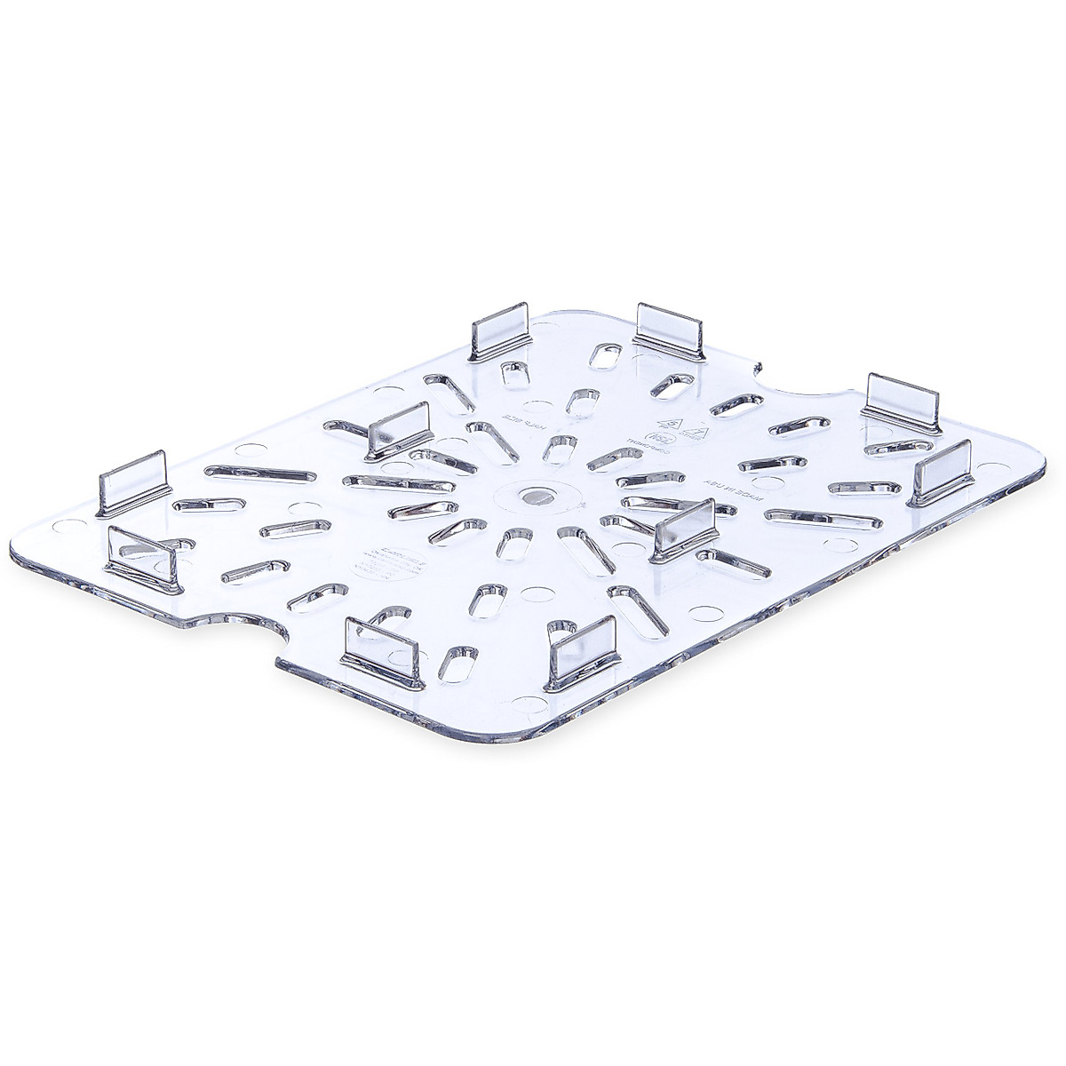 Carlisle FoodService Products 1023507 StorPlus Half Size Polycarbonate Drain Shelf, Clear - (Pack of 6)