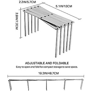 Hovico 1Pcs Pot Lid Holder, Kitchen Cabinet Pantry Pan and Pot Lid Organizer Rack Holder,Adjustable Pot Lid Organizer,for Cabinet Counter RV Sink (1Pcs)