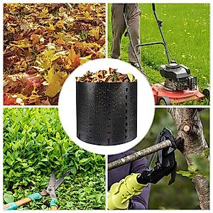YUEWO 220 Gallon Compost Bin Outdoor Expandable Outdoor Composter for Leaves, Grass, Coffee Grounds, Kitchen Waste, Trees and Dead Shrubs