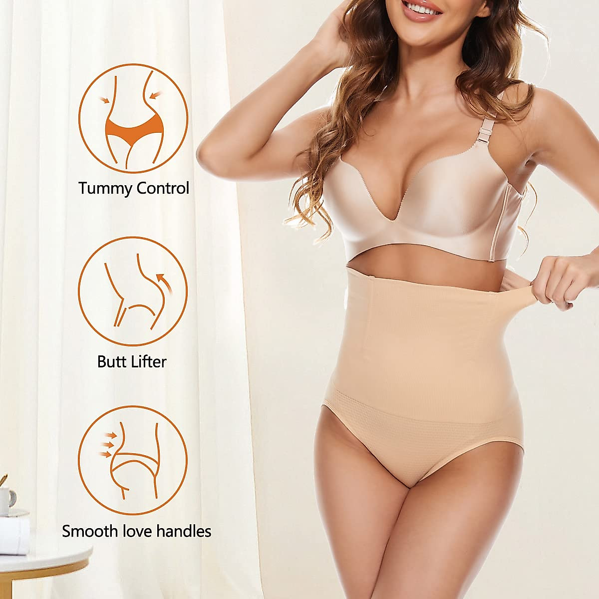 Ysabeloom Tummy Control Shapewear Panties for Women High Waist Body Shaper Briefs Shaping Underwear Panty
