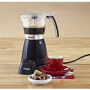 Imusa Black Espresso Maker, 3-6-Cup