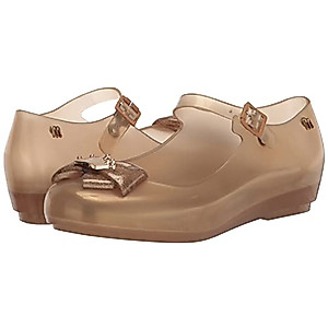 Mini Melissa Girls Flat Sandals, Beige, 4 Big Kid