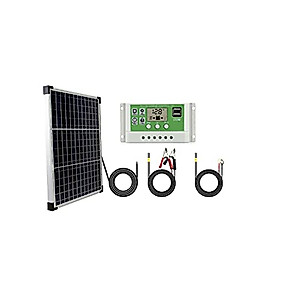 30W 12V Solar Panel Kits- 12 Volt 30 Watt Mono Crystalline Solar Panel + Intelligent 10A Charge Controller- Perfect Solar Battery Charger & Maintainer for Car, RV, Boat, Trailer, Gate Opener, Off Grid
