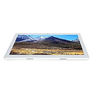 Acogedor 10.1 Tablet PC 4G LTE Tablet Octa?Core CPU 2G + 32GB Memory Dual SIM Dual Standby Portable Tablet for Study Play Work, Silver Color, 100?240V (US Plug)