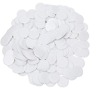 Okuna Outpost White Plastic Counting Chips for Math, Bingo, Poker (1 in, 250 Pieces)