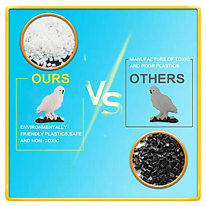 Realistic Mini Arctic Animal Figures Toy Polar Animals Figurines Toy Playset with Polar Bear Snowy Owl Seals White Fox Beluga Wolf Cognitive Toys for Kids Toddlers 6PCS