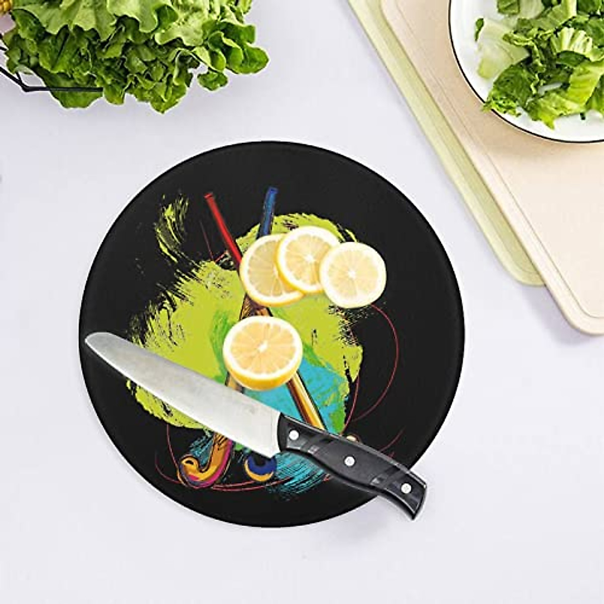 Field Hockey Cutting Board Tempered Glass Chopping Board for Kitchen Hotel