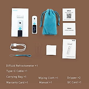 Writiany Digital Coffee TDS Concentration Refractometer, Coffee TDS Concentration Refractometer Digital Brix Refractometer Accuracy ±0.03% TDS Compact