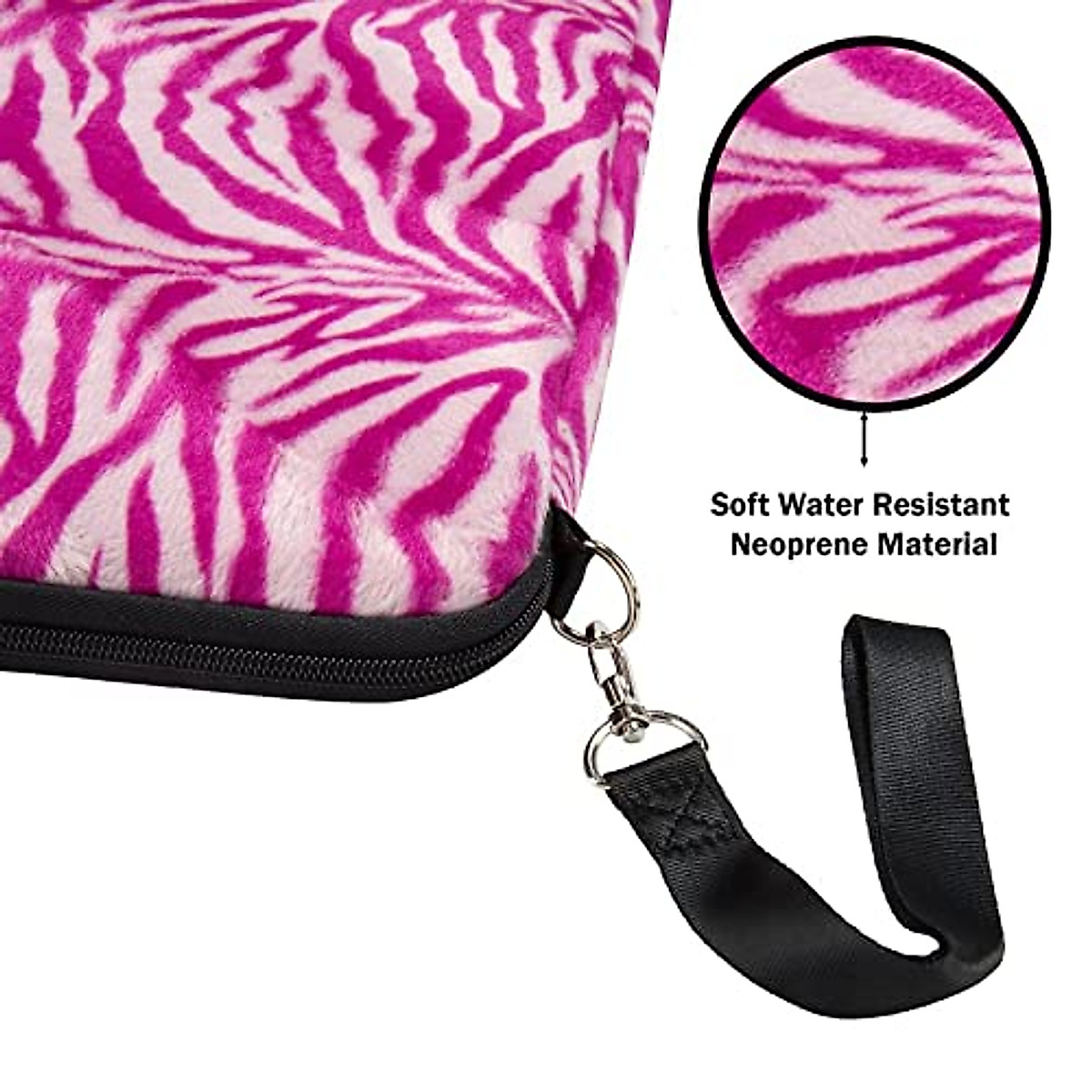 Soft Luxurious Animal Print 13.3 inch Sleeve Case Laptop Pouch Bag for MacBook Air/Pro 13, Samsung, Lenovo, HP, Dell, Google Chromebooks