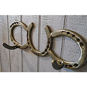 Horseshoe Bath Accessory Set in Natural Iron w/Token