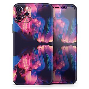 Design Skinz Liquid Abstract Paint Remix V79 - DesignSkinz Protective Vinyl Decal Wrap Skin Cover Compatible with The Apple iPhone Xs Max (Full-Body, Screen Trim & Back Glass Skin)