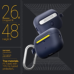 Caseology Nano Pop for Airpods Pro 2 Case [Keychain Carabiner Included] Designed for Airpods Pro 2nd Generation (2022)(2023) - Blueberry Navy