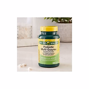 Spring Valley Multi-Enzyme Probiotic 200 Tablets + STS Fridge Magnet.