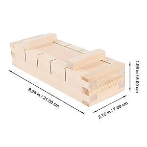 DOITOOL Sushi Making Kit, Rectangular Wooden Sushi Press Mold, Sushi Maker Wooden Musubi Maker Press at Home or Kitchen