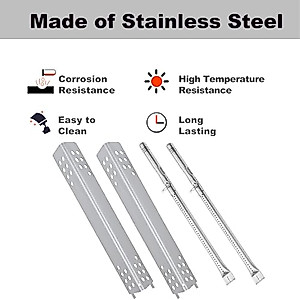 463347017 463342119 Grill Burner Heat Plates Replacement Parts for Charbroil 4 Burner 463377319 463376217 463376017 G470-0004-W1A Heat Tent G470-5200-W1 Char-broil Grill Parts Burner Tube Igniter Kit