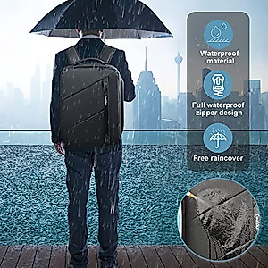 Cwatcun Professional Camera Backpack - Waterproof DSLR/SLR/Mirrorless Camera Case - Compatible with Sony, Canon, Nikon - Ipad, 15.6in Laptop, Tripod Accessories - Black