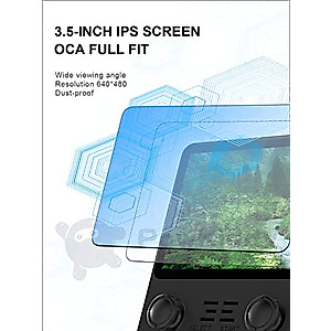 Powkiddy RGB20S Handheld Arcade Game Console, 3.5 Inch Retro Video Game Console, Open Source Game Player, Gift for Children (128G, Black)