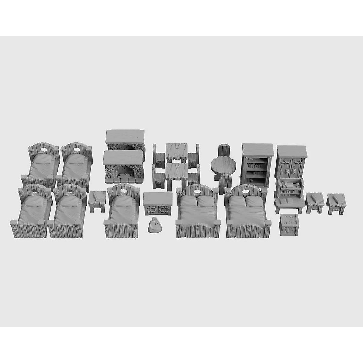 3DEGOS Tavern Furniture Set Set DND Terrain 28mm for Dungeons and Dragons, D&D, Pathfinder, Warhammer 40k, RPG, Miniatures, Age of Sigmar, Tabletop, D and D, Dungeons and Dragons Gifts