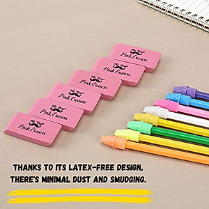 Mr. Pen- Pencil Erasers Set, 6pc Pink Erasers and 60pc Pencil Top Erasers, Pencil Eraser, Pencil Erasers Topper, Erasers for Pencils Top, Erasers for Kids, Pink Erasers, Cap Erasers, Eraser Tops