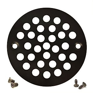 4'' Round Shower Strainer Grate Drain Replacement Cover Oil Rubbed Bronze + Tapping & Machine Screws…