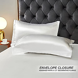 HOdo Home Satin Duvet Cover Twin Size, 3 Piece Silk Like Comforter Cover, Ultra Soft and Breathable Bedding Set with Zipper Closure & Corner Ties