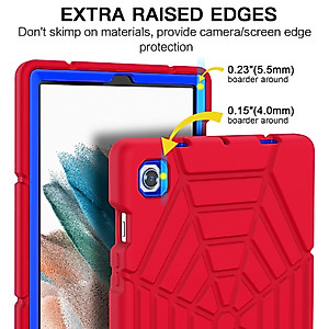 Grifobes Galaxy Tab A8 Case, for Samsung Galaxy Tab A8 Case 10.5 inch 2022 Shockproof Rugged Protective Cover with Stand for 10.5" Tablet SM-X200/X205/X207 for Kids Boys Children (Red+Blue)