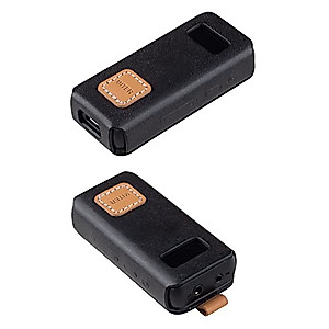 MITER CASE for FiiO BTR5 2021, Handmade Italy Artificial PU Leather Cover with Necklace Cord for BTR5 (Black)