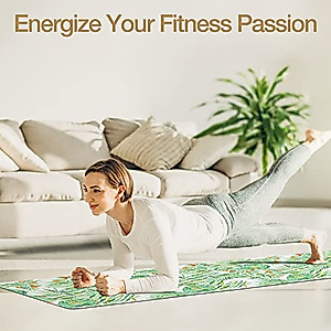 Homaisson Folding Travel Yoga Mat: 4mm Extra Thick Yoga Mat for Women|Non-Slip TPE High-Density Breathable Pro Yoga Mat for Men Foldable Print Graphic Fitness Mat - 72"L x 24"W Workout Mat for Yoga Pilates Floor Exercises