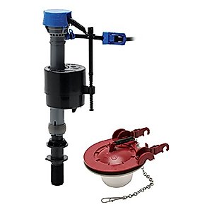 Fluidmaster 400CAR3P5 PerforMAX Adjustable High Performance Toilet Fill Valve and Flapper Repair Kit, For 3-Inch Flush Valve Toilets