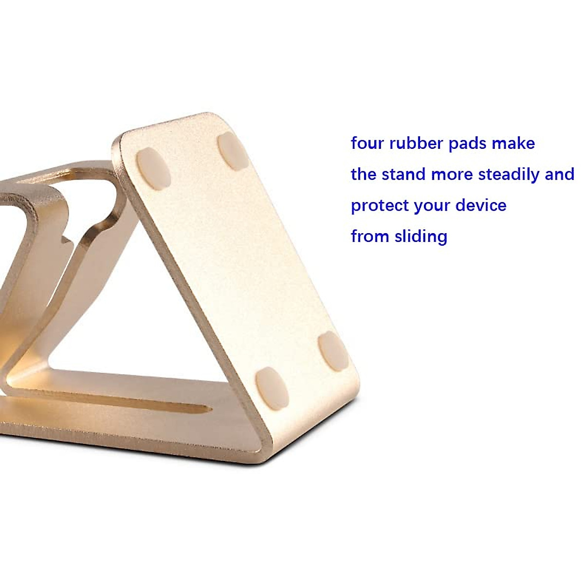 ROMIRUS Cell Phone Stand, Aluminum Metal Cell Phone Holder Phone Stand for iPhone 13 Pro Max/13 Pro/13/13 Mini/12, iPad Mini and Other 4-8" Android Smartphones