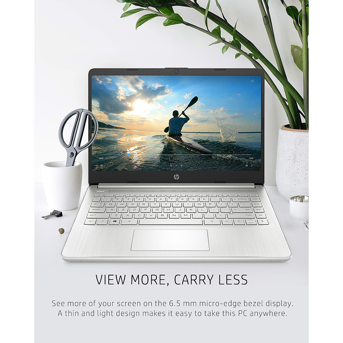 HP 14 Laptop, AMD Athlon Gold 3150U, 4 GB RAM, 128 GB SSD Storage, 14-inch HD Display, Windows 10 in S Mode, Long Battery Life, Webcam with Dual Mics, Thin & Light Design (14-fq0090nr, 2021)