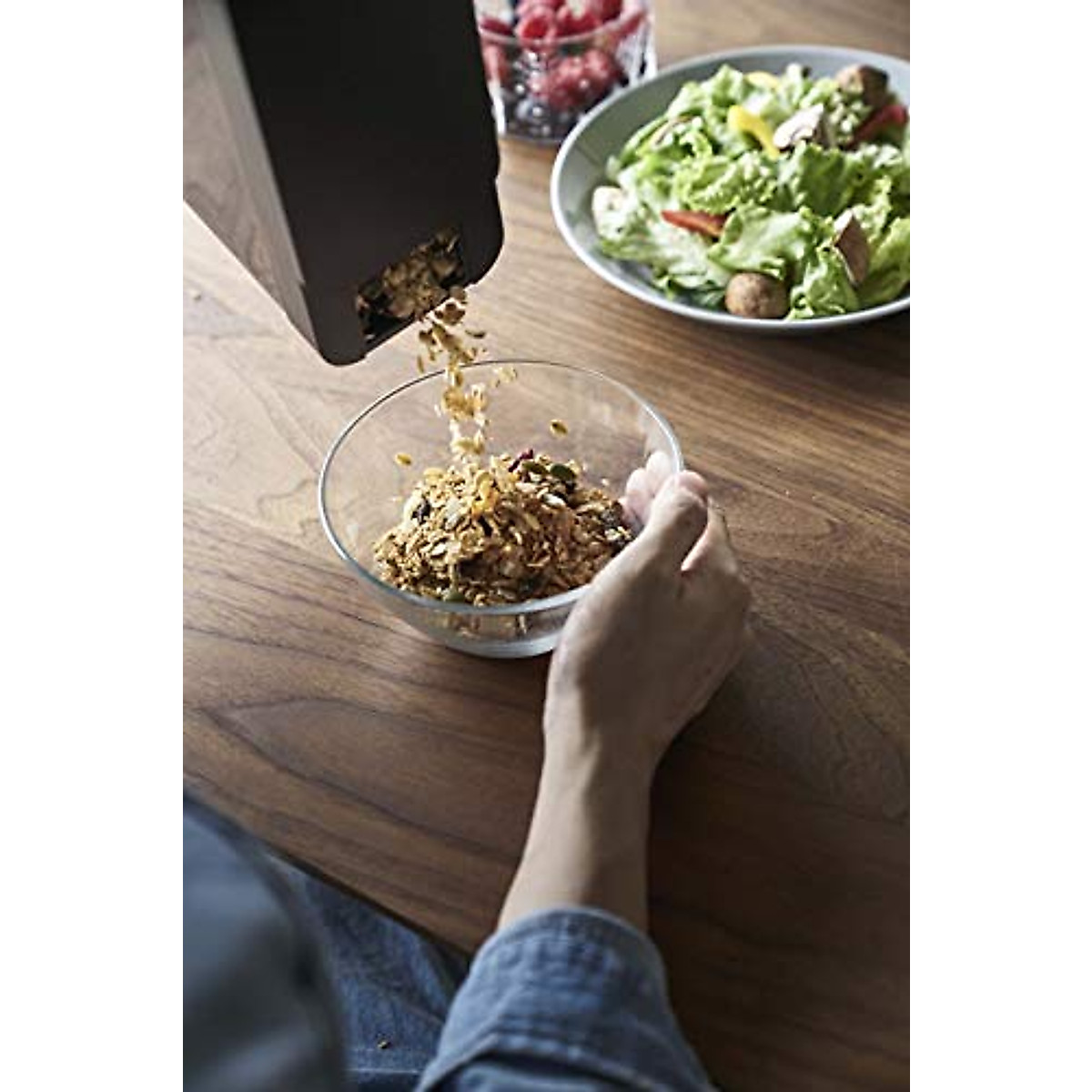 Yamazaki Home Tower Airtight Dry Food Storage Container With Sliding Lid | Kitchen & Pantry Organization | Cereal, Grains, Pasta, And Flour - Abs Plastic - 9.5 Cups, 2.3 Liters