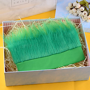 Sunshane 2 Pack Hairy Headband Crazy Hair Wigs for Mardi Gras Cosplay Sports Party and Spirit Day Accessory (Green)