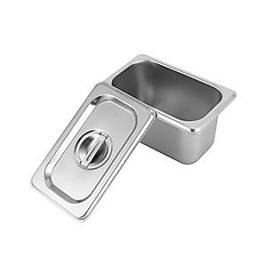 QUEMARQUE Pizza Topping Station, Double Layer Stainless Steel Seasoning Containers with Lids, 8 Compartment Trays Food Prep Station for Prepping Ingredients and Toppings