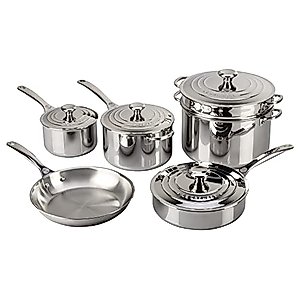 Le Creuset Tri-Ply Stainless Steel 10 pc. Cookware Set