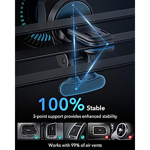 ESR for MagSafe Car Mount Charger with CryoBoost, Magnetic Wireless Car Charger Compatible with MagSafe Car Charger, for iPhone 15/14/13/12, Fast Phone Cooling Charger