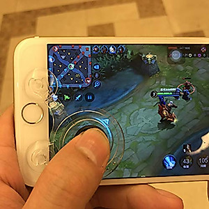 Mobile Phone Game Joystick - Mobile Game Joystick Button Game Controller Touch Screen Joypad Compatible for iPad iPhone Mobile Tablet Smart Phone (White)