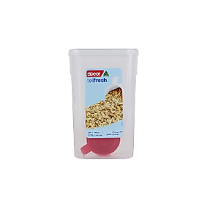 Decor Tellfresh food storage containers & measuring scoop, this stackable four storage container features a graduation scale, stackable plastic food containers
