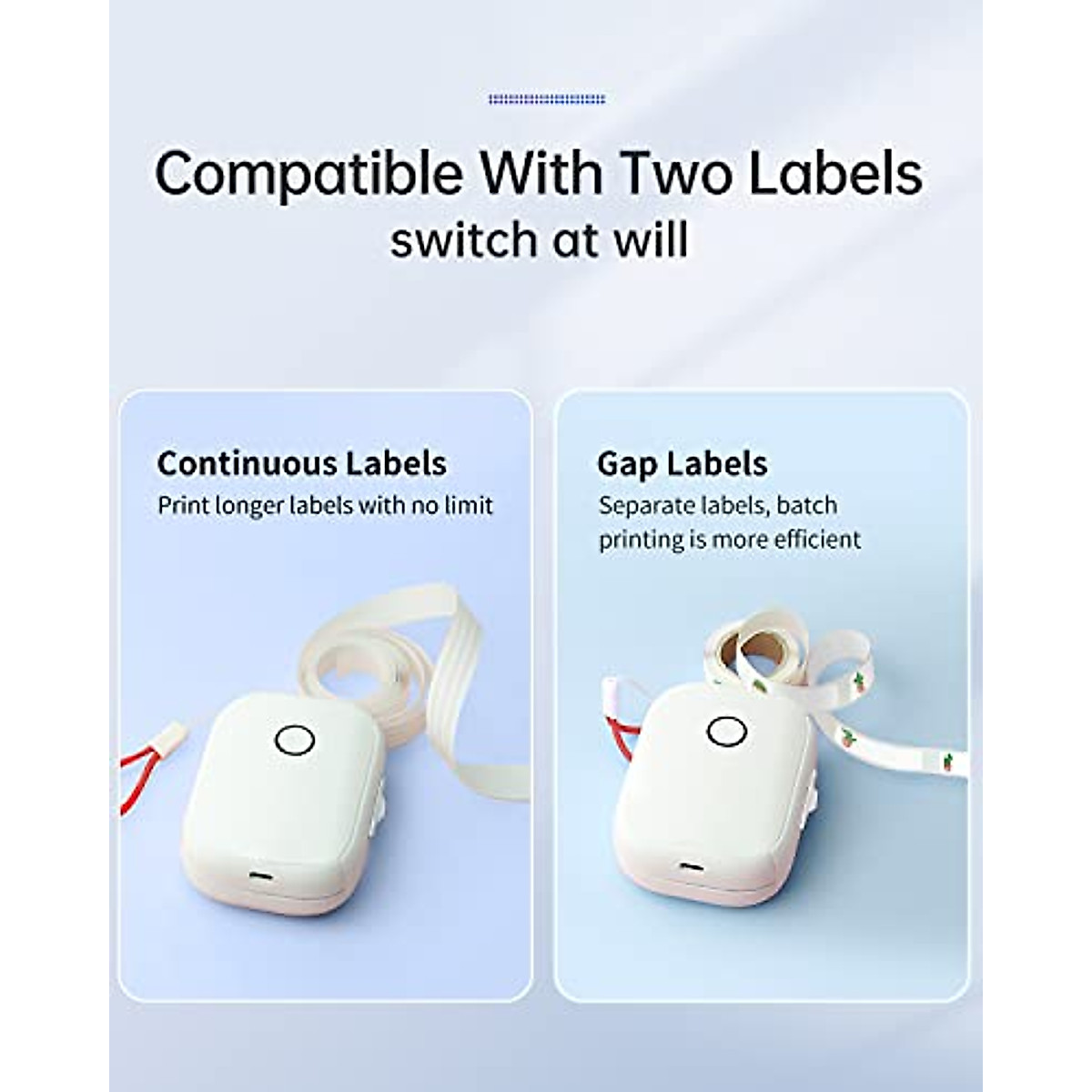 MARKLIFE P12 Label Maker Machine with Tape - Portable Bluetooth Label Printer, Mini Printer Can Print Continuous Label, Sticker Printer Compatible with iOS Android, for Business Home Office (White)