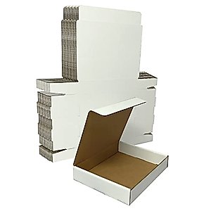Amazon Basics Mailer Shipping Box, 50 Pack, White, 12 x 9 x 2.25 inches