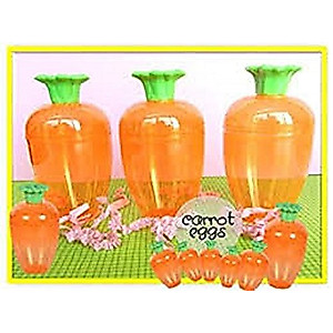 Candy Packaging Plastic Containers (3 Package Set)Include: 3-bunny; 3-carrot and 3-chick Containers