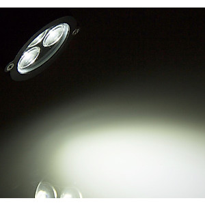 Lemonbest 2pcs Bright Outdoor Landscape LED Lighting Mini Lawn Lamp with 110V AC Power Plug for Garden Path Courtyard Spot Lights Cool White