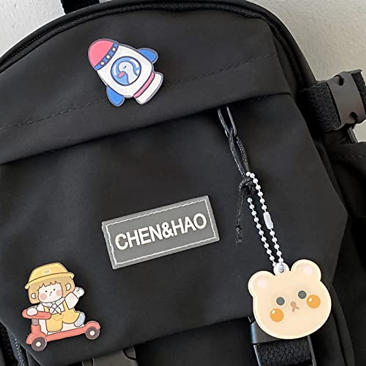 Yevin Anti Theft Backpack Crossbody Bags Travel Purse Convertible Backpack Ladies Nylon Waterproof Backpack for Women and Girl（Black）