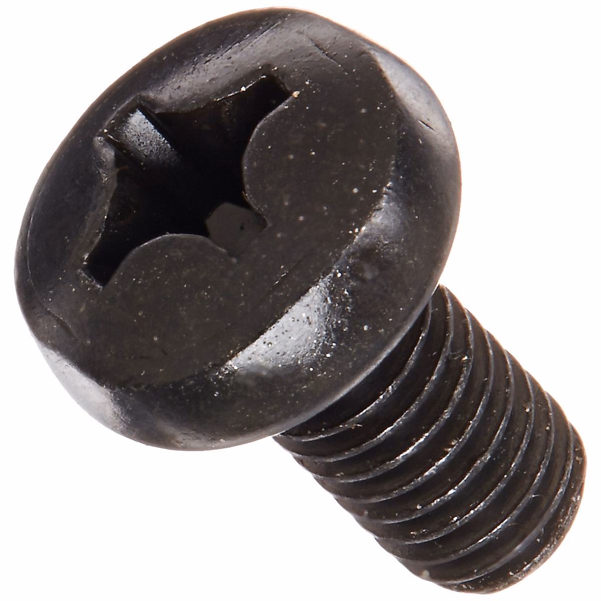 Small Parts M612D7985AB Steel Pan Head Machine Screw, Black Oxide Finish, Meets DIN 7985, #3 Phillips Drive, M6-1 Thread Size, 12 mm Length, Fully Threaded, Import (Pack of 100)