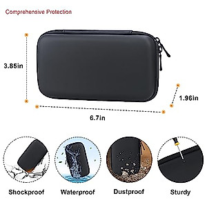 Elonbo Carrying Case for Fluke 101/106/107 Handheld Digital Multimeter, Portable Meter Equipment Travel Holder Tool Pouch, Mesh Pocket Fits Test Lead, Wire Cable Plug Connector, Black